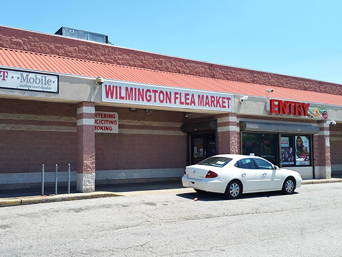 This brick building buzzes with the energy of urban treasure hunting in the heart of Wilmington's shopping scene.