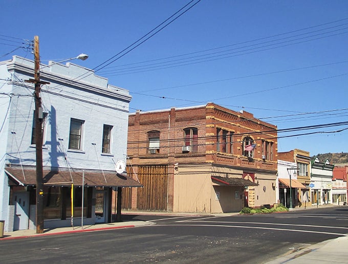 Yreka's street anchors a town where handshakes still mean something and time moves gently.
