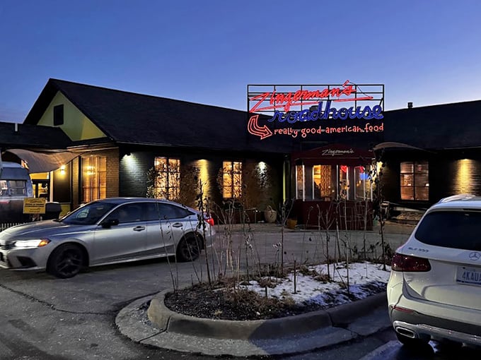 Zingerman's neon glow promises "really good American food" &ndash; understatement of the century for Ann Arbor chicken lovers.