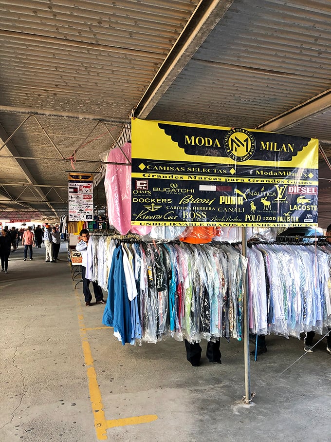 Designer labels without designer prices! This clothing vendor proudly displays name brands that won't empty your wallet.