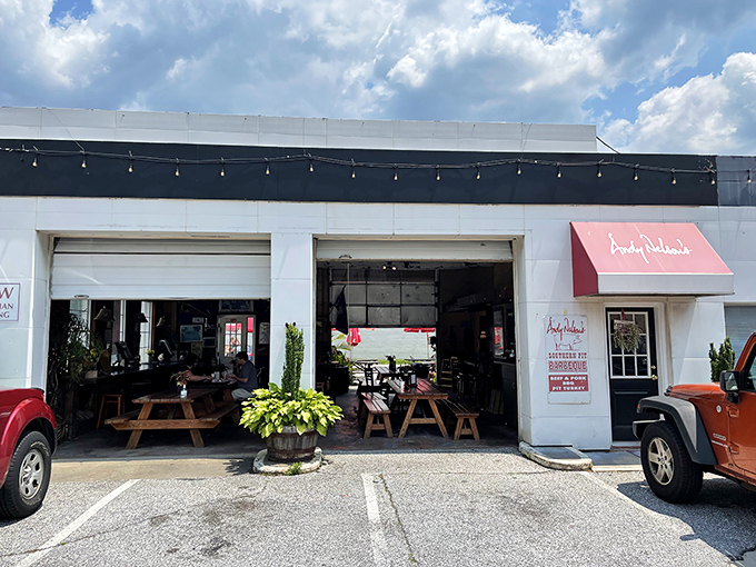 This timeless facade whispers promises of tender ribs and that perfect smoky char we all crave.