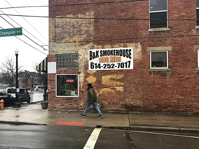 That "Open" sign in the window is like a beacon calling all barbecue lovers home.