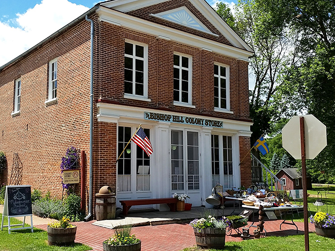 Bishop Hill's colonial store invites you to browse treasures from America's Swedish heritage.