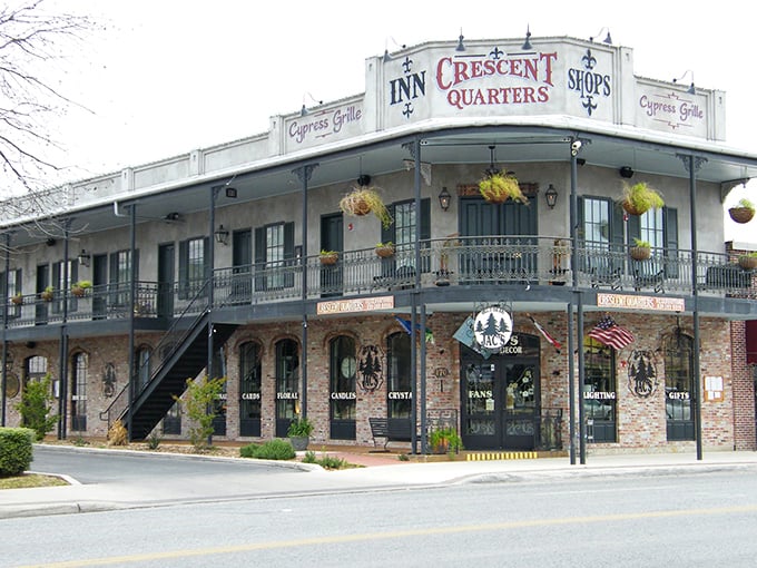 Hill Country meets European elegance on this charming street where every storefront invites you to explore.