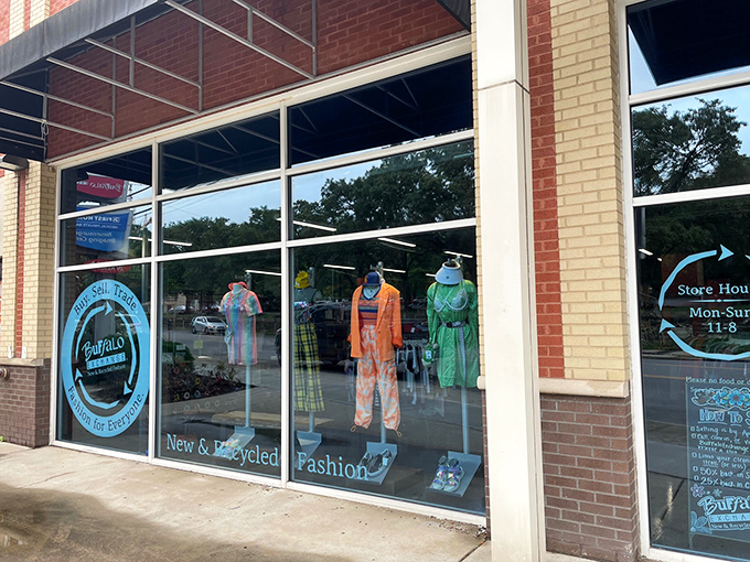 Those window displays showcase the curated magic where trendy meets thrifty in Music City's hippest neighborhood.