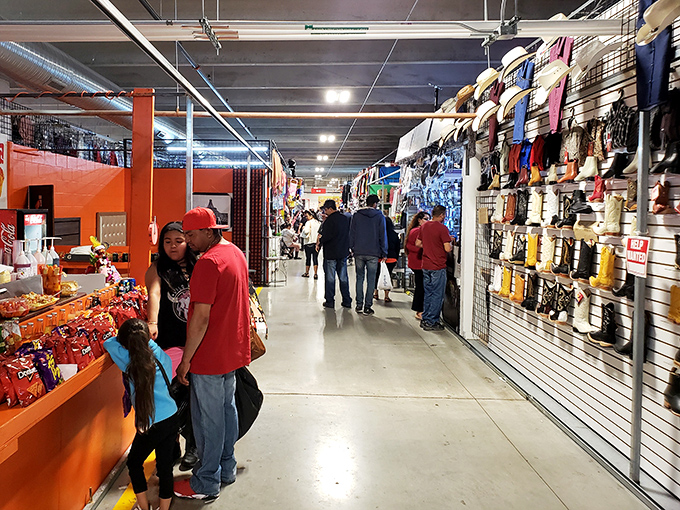 Wide, organized aisles make treasure hunting comfortable even when crowds gather for weekend bargains.