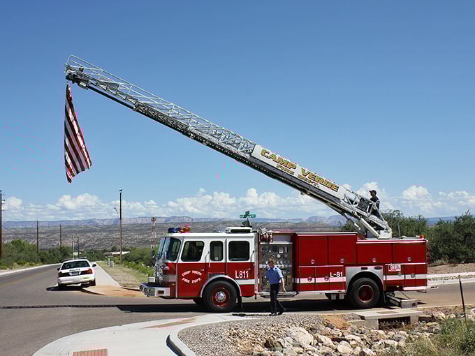 Small-town fire department ready to serve - community spirit burns bright in desert towns.