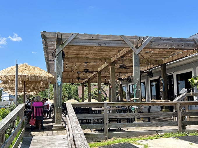 This weathered exterior tells stories of countless satisfied customers who discovered something truly special here.