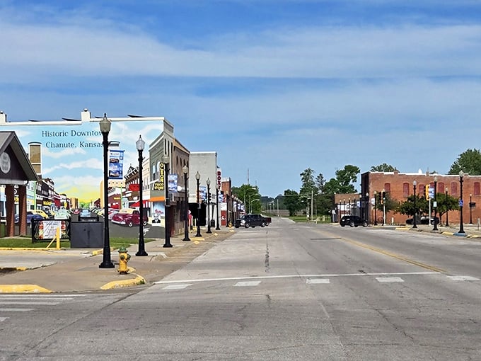 Historic Downtown Chanute welcomes visitors with its well-preserved storefronts and wide streets&mdash;a slice of Americana where time moves just a little slower.
