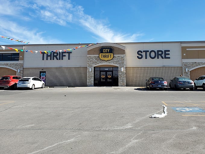 Modern architecture meets vintage treasures in this Blue Springs gem that redefines thrift store expectations completely.