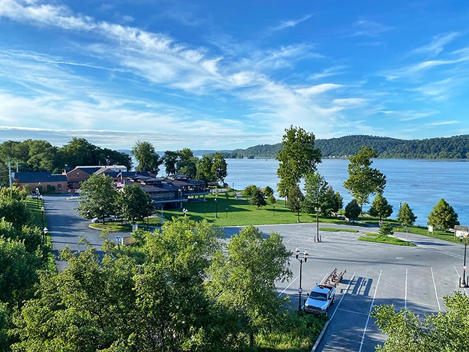 Riverside Columbia basks in morning light, where every reflection tells stories of Pennsylvania's flowing heritage.