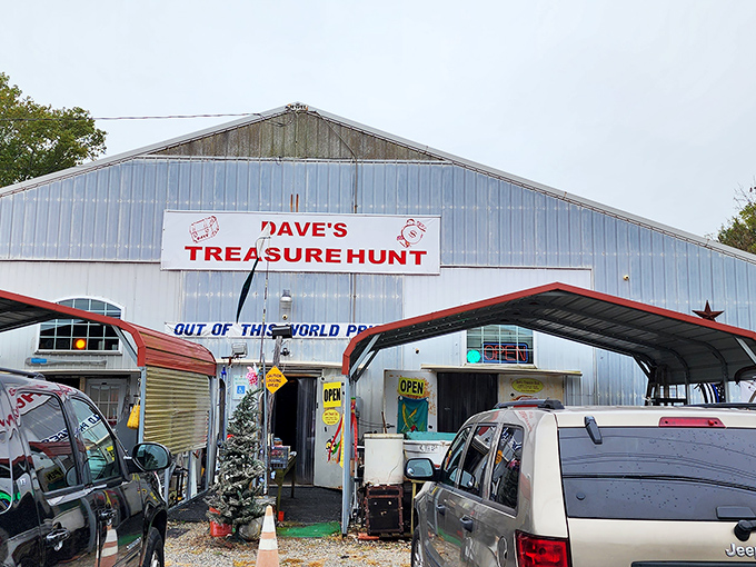 The welcoming entrance promises adventures in treasure hunting that rival any reality TV treasure show.