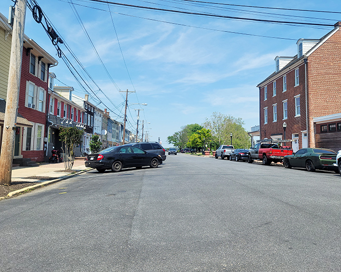 Quiet residential streets in Delaware City offer the peace that busy city dwellers dream about.