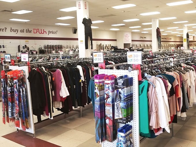 Clean lines and organized racks make discount shopping feel surprisingly sophisticated and stress-free here.