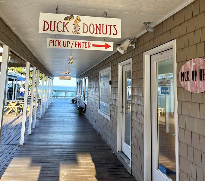 Weathered shingles and fresh glazes create the perfect storm of coastal comfort food magic. 