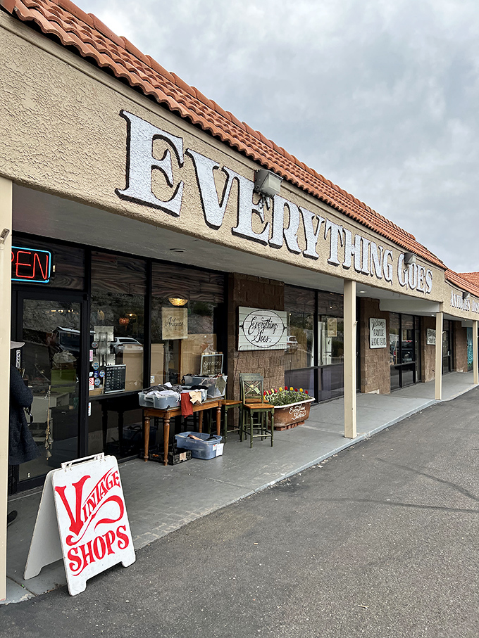 That vintage storefront charm hints at the incredible variety of treasures waiting inside this Phoenix favorite.