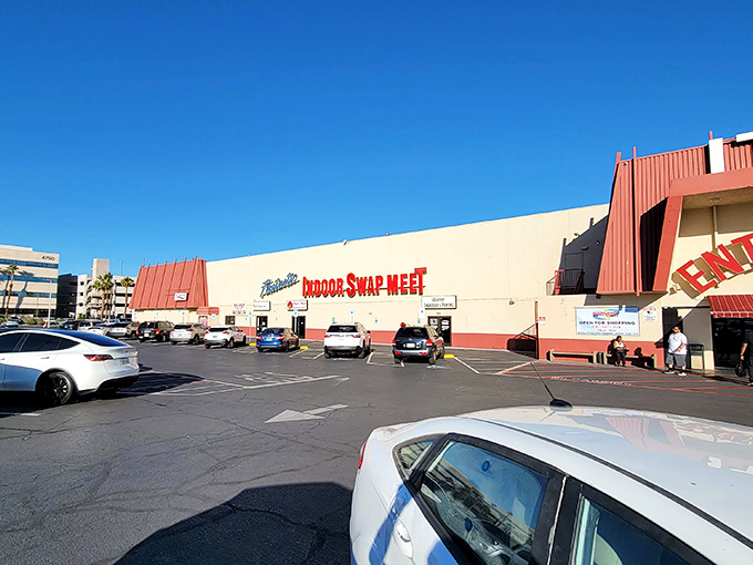 Shopping mall meets treasure hunt. Fantastic's sprawling parking lot hints at the crowds who flock to this bargain mecca.