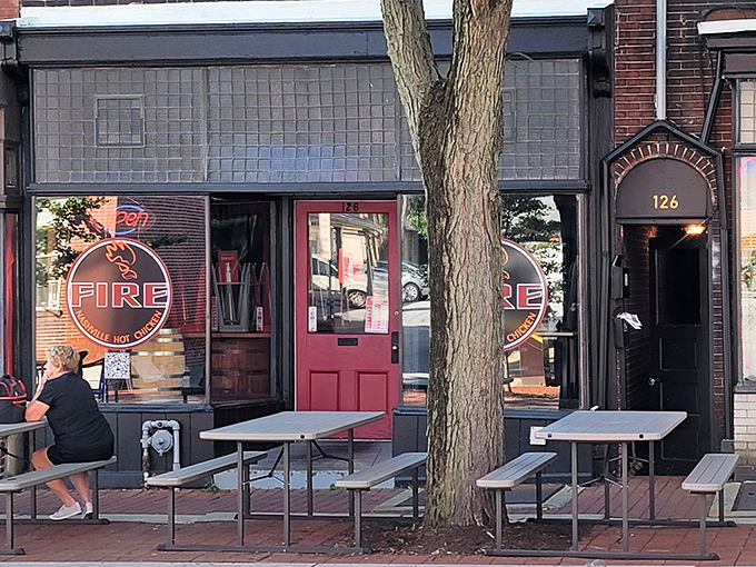 Tender alert! Fire Nashville's chicken strips aren't just big &ndash; they're the Cadillacs of the tender world, cruising with flavor.