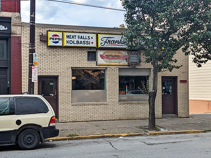 That pale yellow brick façade has seen Pittsburgh change around it, but the quality of Frankie's dogs remains gloriously unchanged. Some traditions are sacred.