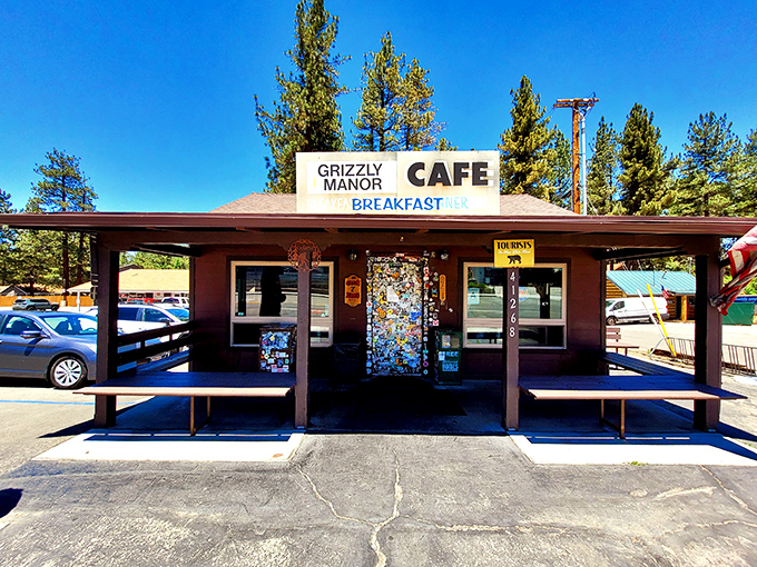 High in the mountains where the air is thin but the pancakes are thick.