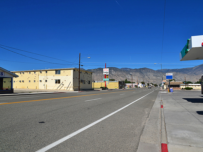 Hawthorne's tidy downtown intersection captures that moment when traffic lights feel like optional suggestions.