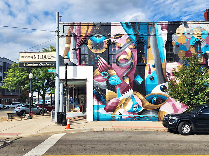 That eye-popping street art isn't just decoration &ndash; it's a hint that this isn't your grandmother's dusty antique shop.