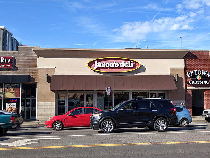 When the lights are on and the doors are open, sandwich magic happens inside.