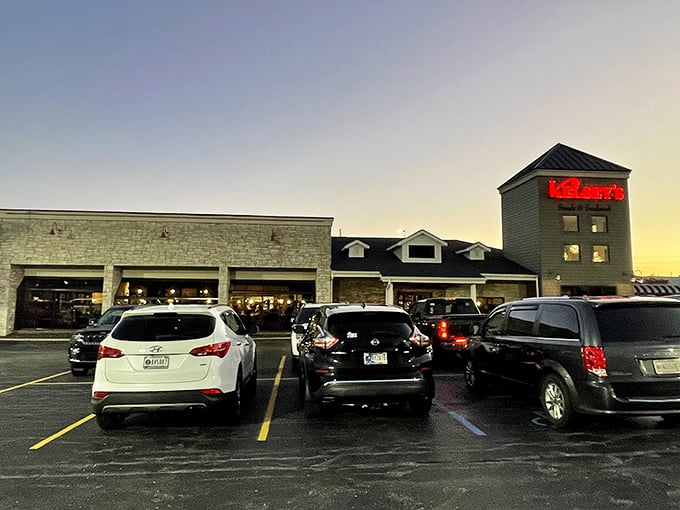 When the parking lot stays this full, you know the steaks inside are worth every single mile.