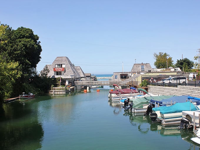 The historic charm of Leland's Fishtown area looks exactly like your grandparents' vacation photos, but better.