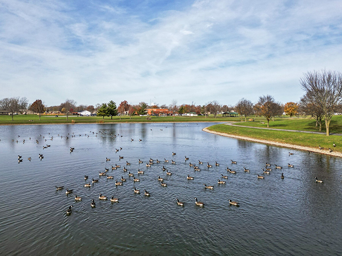 Quiet streets and well-kept homes in Lima prove that good living doesn't require a Hollywood budget.