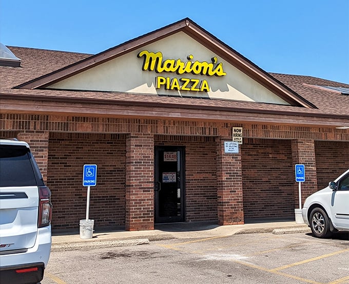 Marion's clean lines and bold signage stand ready for hungry crowds. This Dayton institution knows exactly what pizza lovers crave.