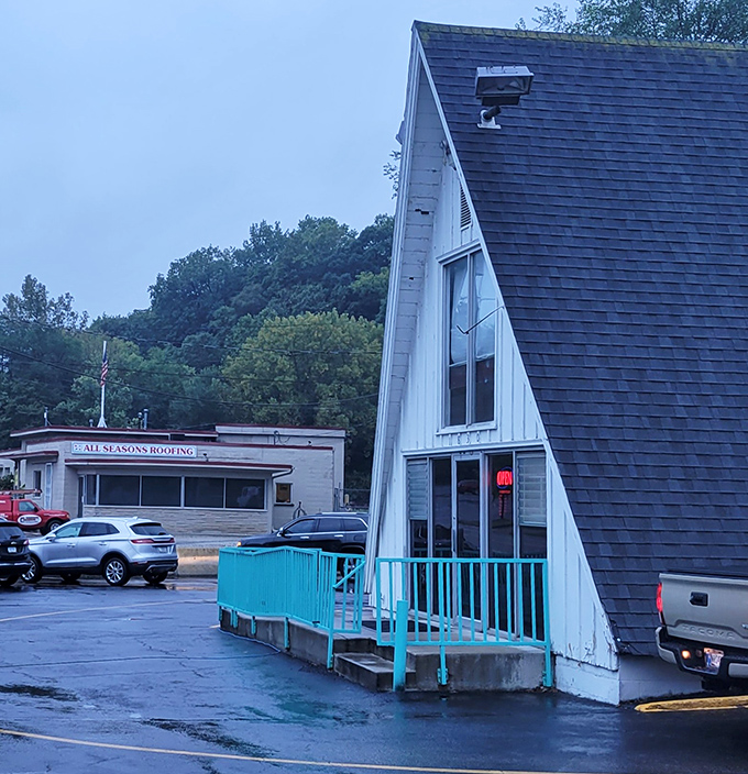 That unique roofline isn't just for show - it houses some of Lafayette's most beloved breakfast treasures.