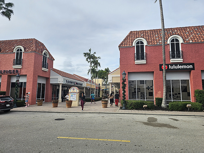 Mediterranean architecture meets Florida sunshine – it's like shopping in a postcard you can actually afford.