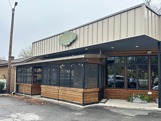 Stone accents and modern design create an upscale atmosphere where traditional deli meets contemporary Nashville style.