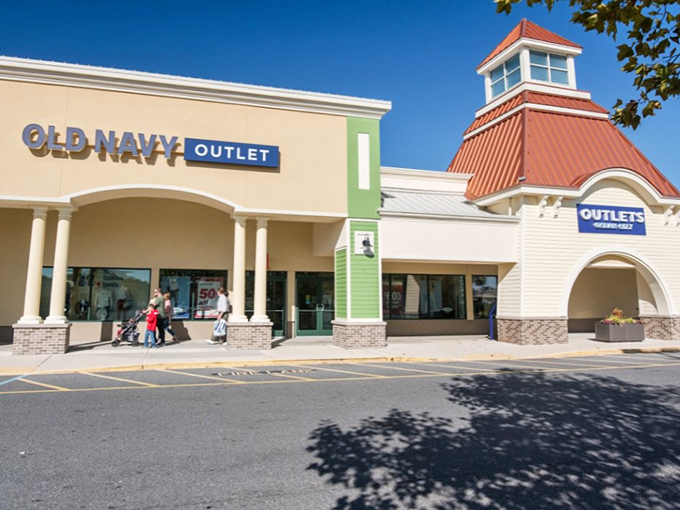 Old Navy Outlet and other stores at Ocean City provide the perfect place to grab those beach essentials you forgot to pack.