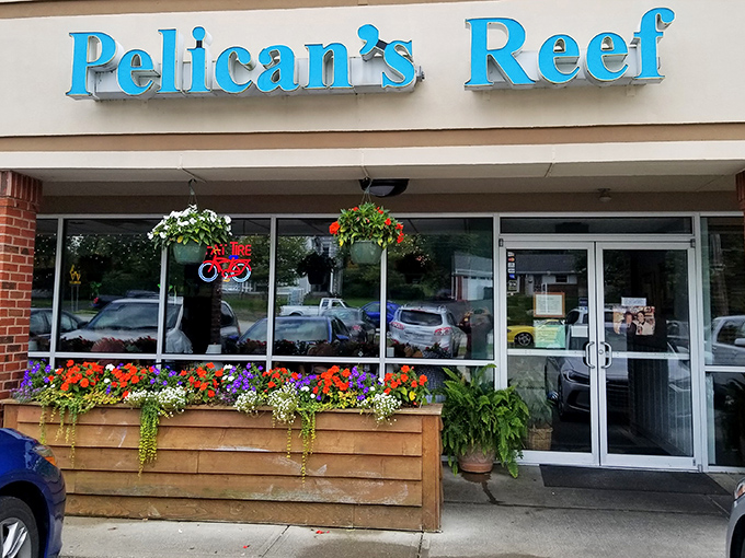 Flower boxes bursting with color welcome you to this neighborhood favorite. The bright blooms hint at the fresh flavors waiting inside.