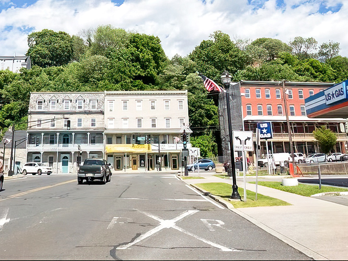 The historic heart of Phillipsburg whispers, "You don't need a fortune to wake up to these views every morning."