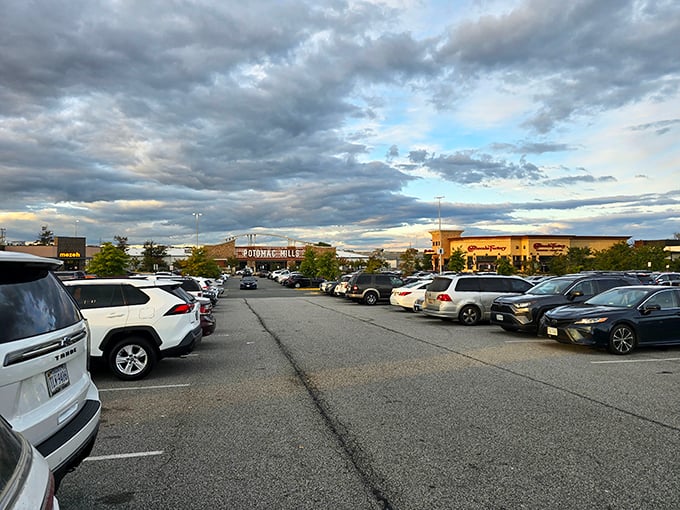 The sprawling parking lot at Potomac Mills hints at the shopping marathon that awaits inside this bargain hunter's dream destination.
