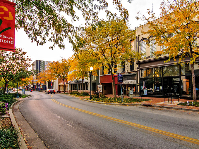 Historic buildings stand shoulder-to-shoulder like old friends sharing decades of stories along these welcoming streets.