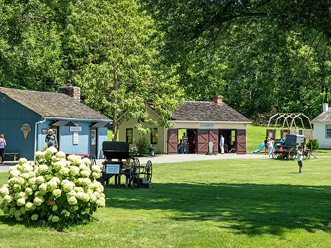 In Ronks, the historic buildings stand sentinel while Amish buggies remind us that not all progress requires electricity.