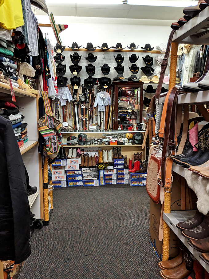 Inside Salem's vibrant mercado, shelves overflow with colorful treasures and everyday necessities from cowboy hats to kitchen gadgets.