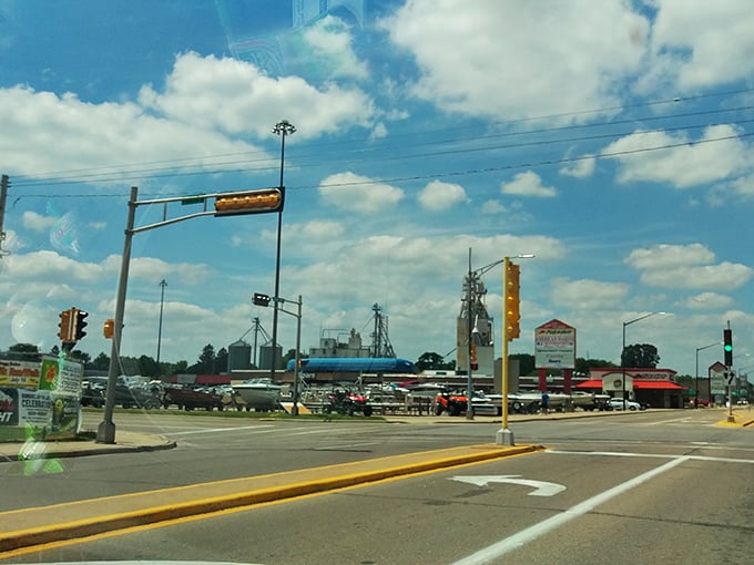 Those grain elevators remind you this is real Wisconsin, where farming meets affordable small-town living.
