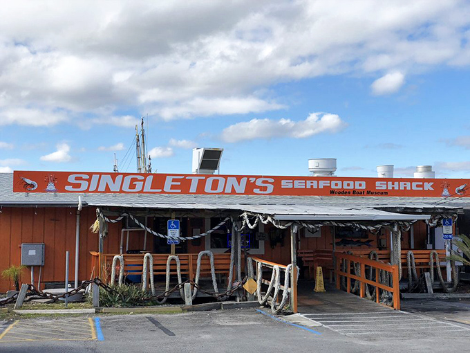The nautical touches and weathered wood at Singleton's tell you this place has seafood stories to share.