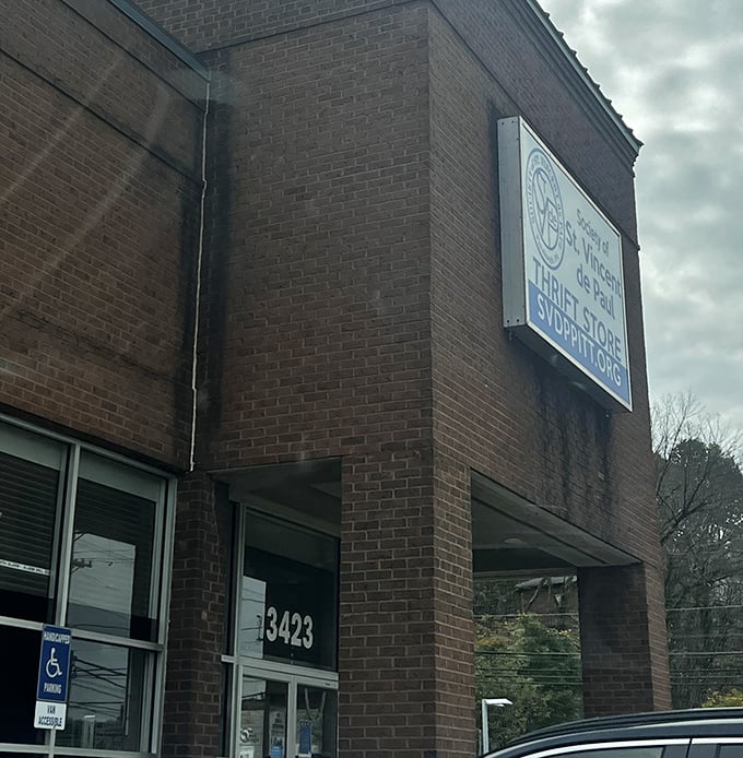 St. Vincent de Paul's brick fortress houses vintage treasures waiting to be discovered by savvy Pennsylvania shoppers.