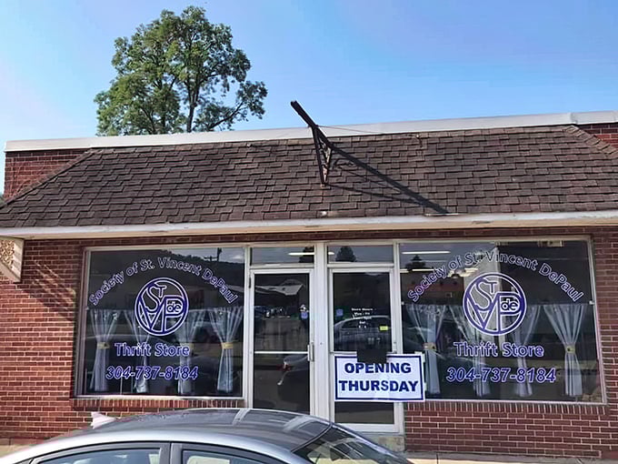 The purple logo promises more than just shopping—it's bargain hunting with a purpose. Your dollars do double duty here!