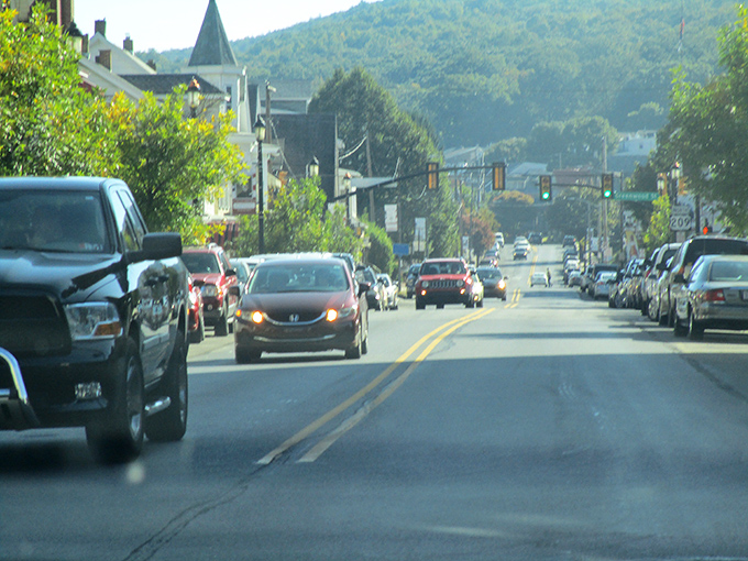 The warm autumn glow transforms Tamaqua's streets into a cozy postcard scene &ndash; Mother Nature's way of showing off before winter.