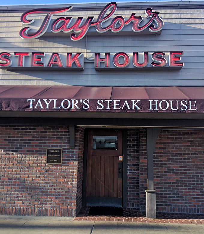 This unassuming entrance leads to one of LA's best-kept secrets for serious steak lovers.