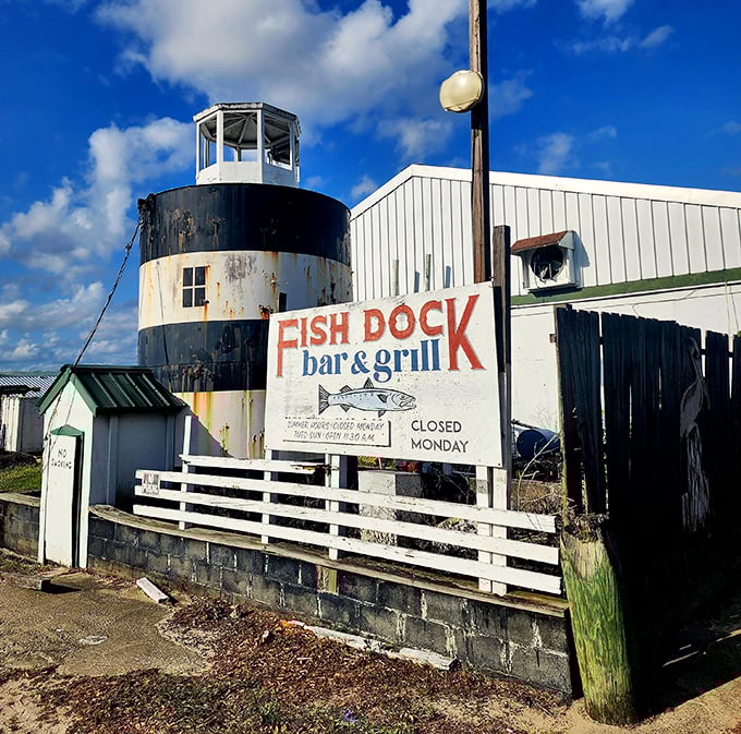 When a lighthouse watches over your seafood shack, you know the catch is fresh.