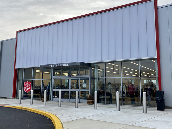 Clean lines and bright lighting make thrift shopping feel less like treasure hunting, more like retail therapy.