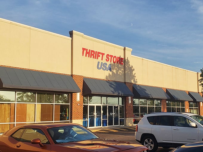 The welcoming entrance beckons shoppers to discover how far their dollars can stretch in this treasure trove.